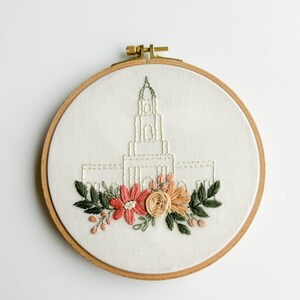 Austin Texas LDS Temple Hand Embroidery Pattern, Digital PDF Pattern ...