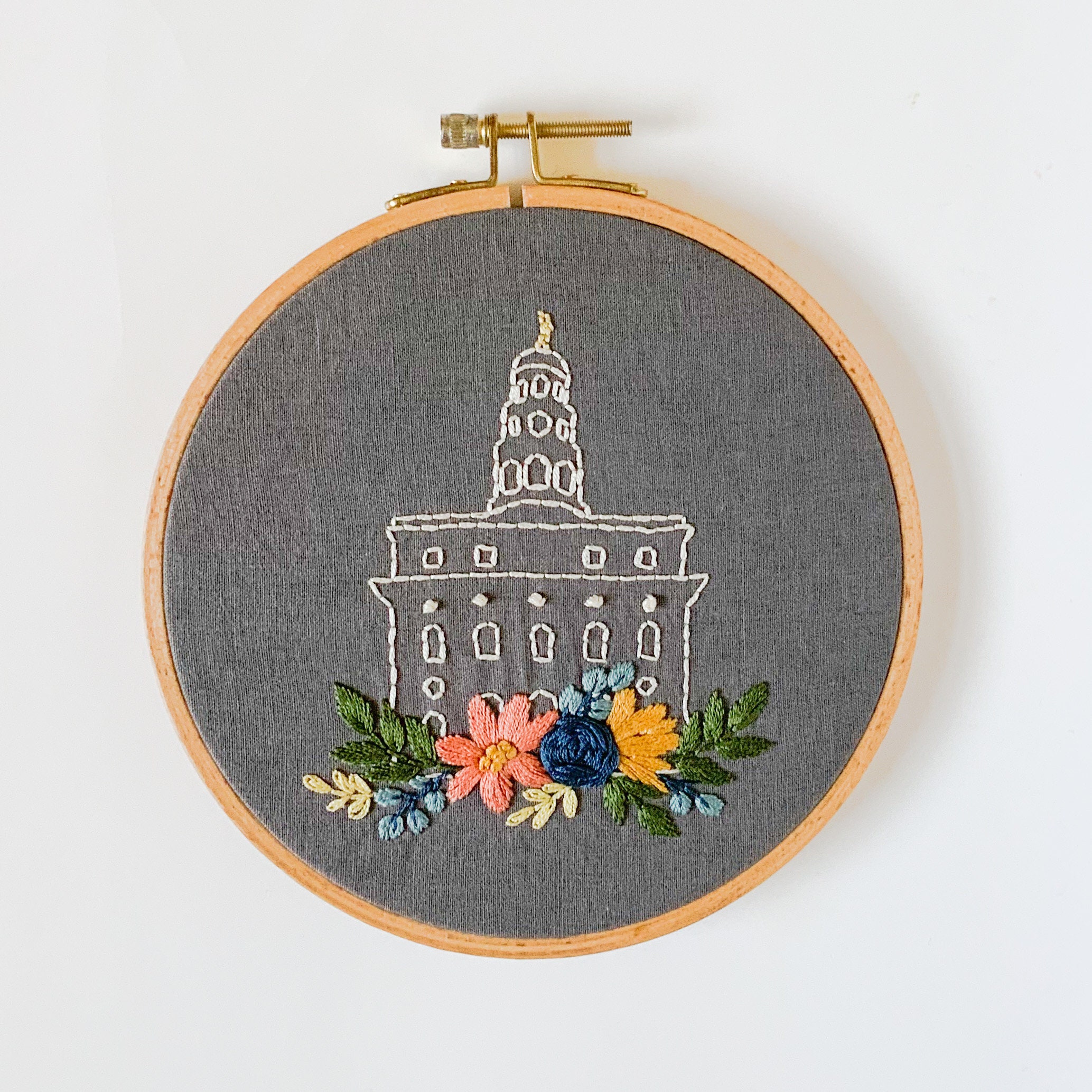 Nauvoo Illinois LDS Temple Hand Embroidery Pattern Digital | Etsy