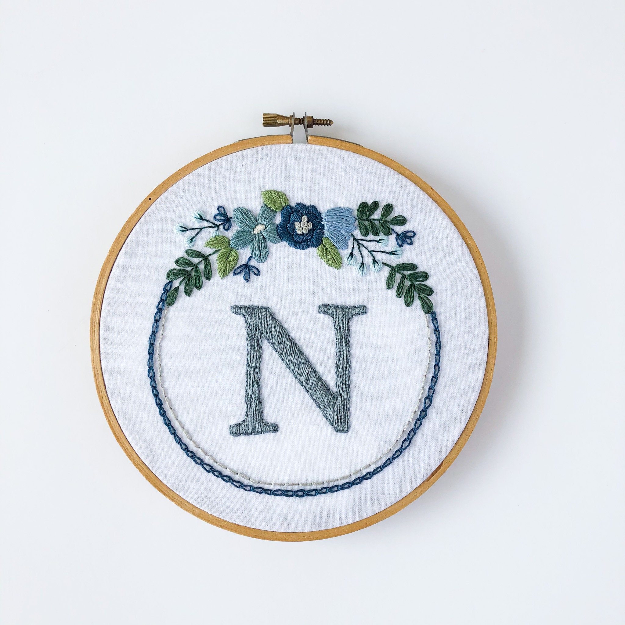 Floral Alphabet Hand Embroidery Pattern DIGITAL DOWNLOAD | Etsy