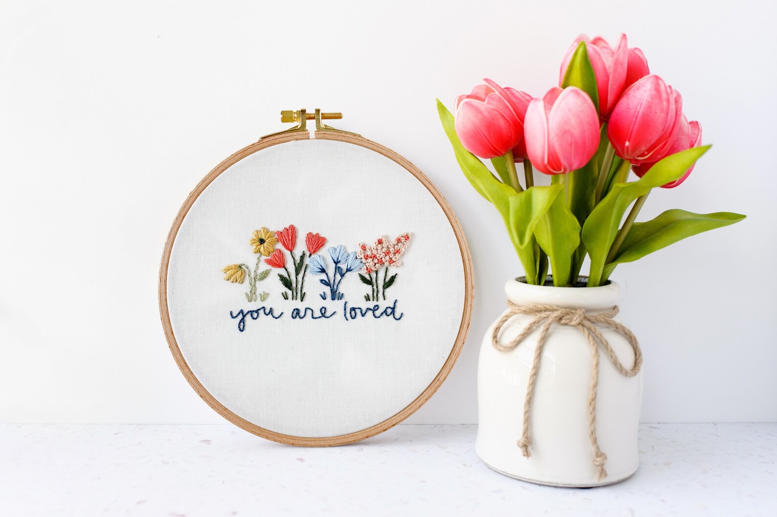 You Are Loved Hand Embroidery Pattern, Digital PDF Pattern, Beginner ...