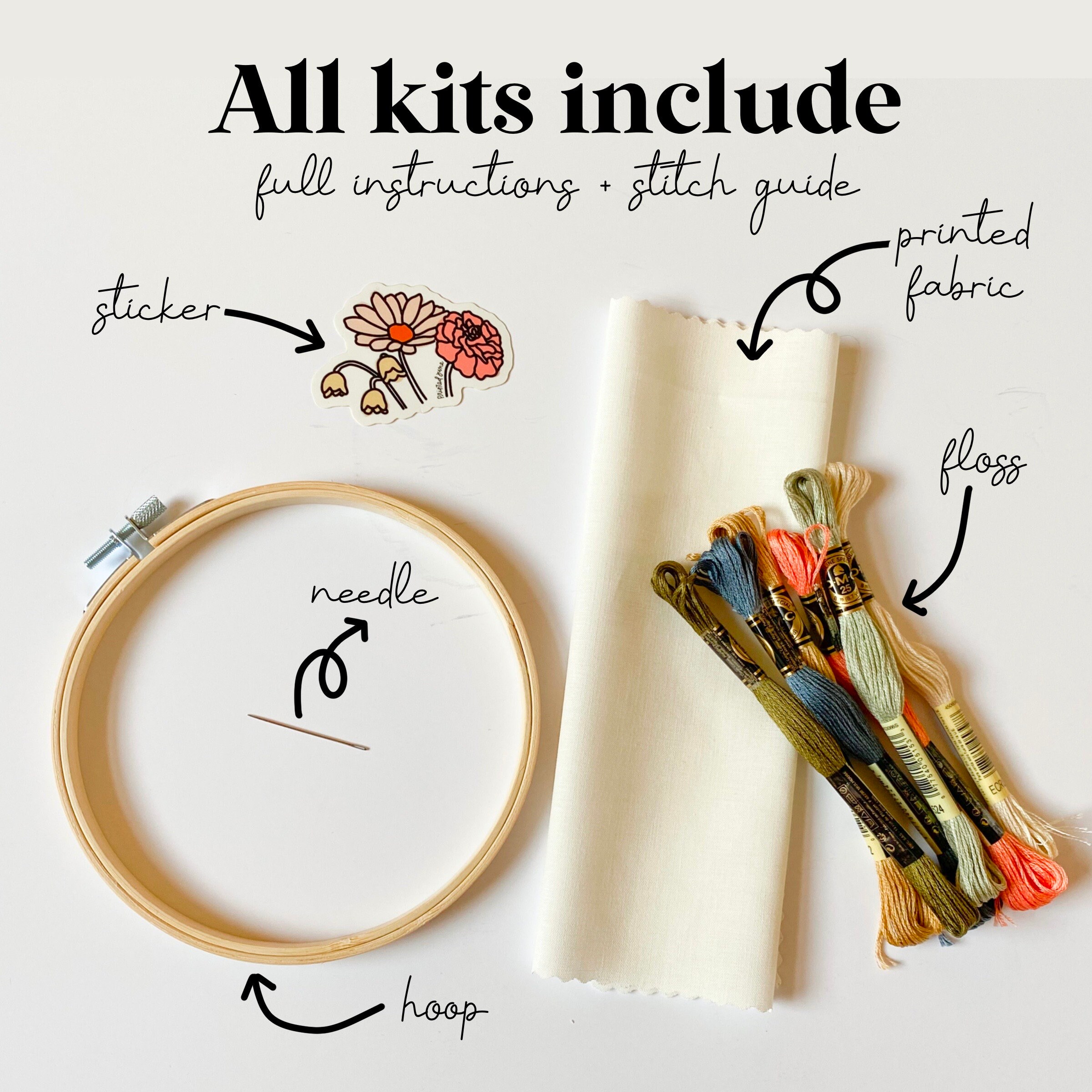 Full Embroidery Kit Folk Art Love Hand Embroidery Kit Folk - Etsy