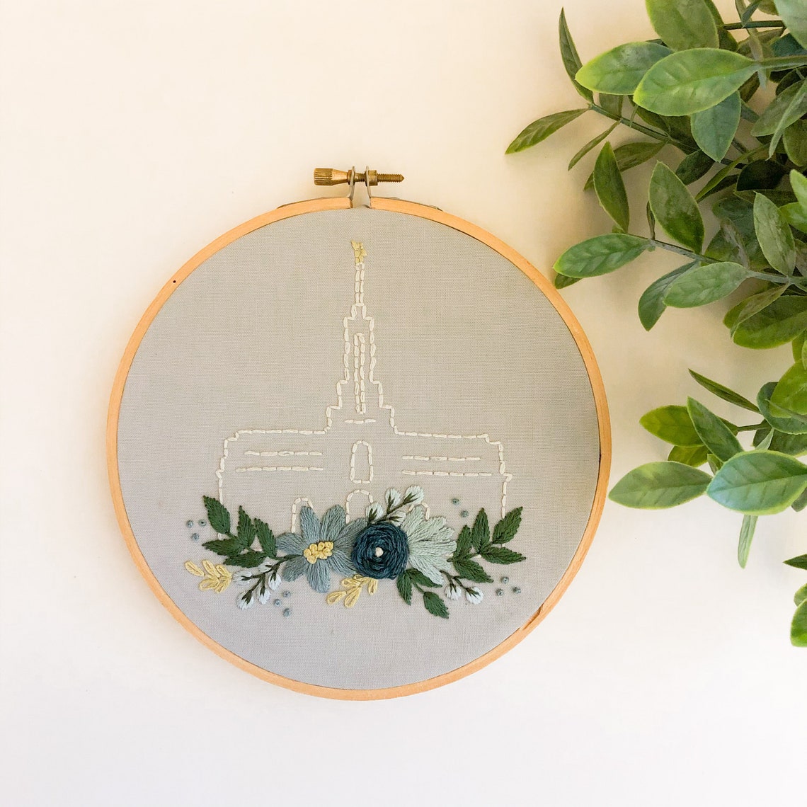 Mt Timpanogos LDS Temple Hand Embroidery - Digital PDF Pattern, Mount ...