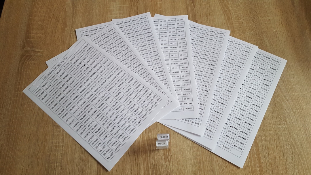 Miyuki Delicas 11/0 Bead Reference Labels for Tic Tac Boxes to Print - Etsy