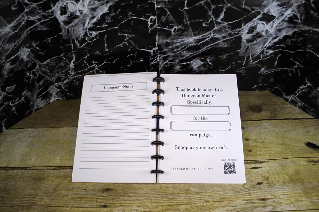 Dnd 5e DM/GM Notebook - Etsy