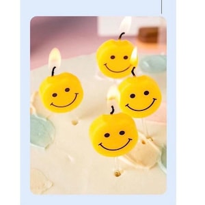 Smiley Face Candle Set, Cute Candles, Smiley Face, Birthday Candles ...