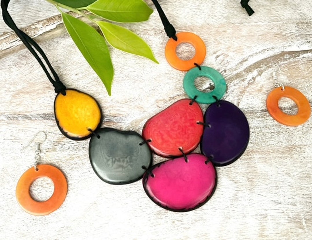 Big Bold Chunky Jewelry Set Multicolor Statement Collar Bib - Etsy