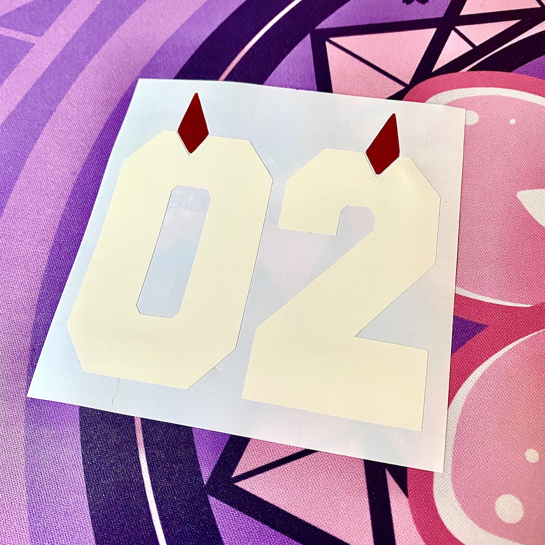 Zero Two 02 Vinyl Sticker - Etsy