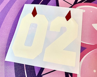 Zero Two Car Sticker - Etsy