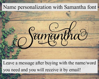 Samantha font svg | Etsy