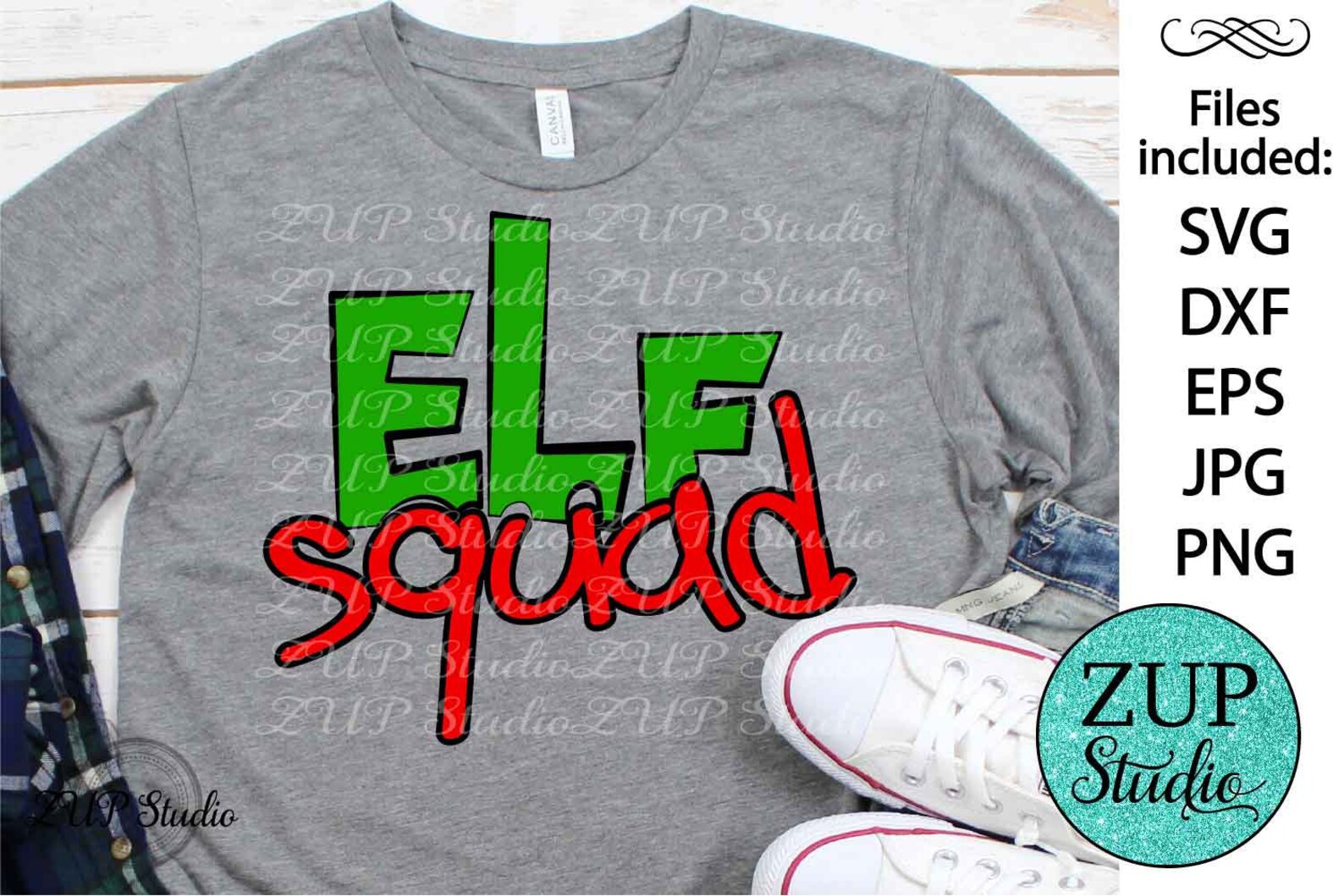 Elf Squad Design Svg Digital Cutting Files Png Jpg Dxf Just - Etsy
