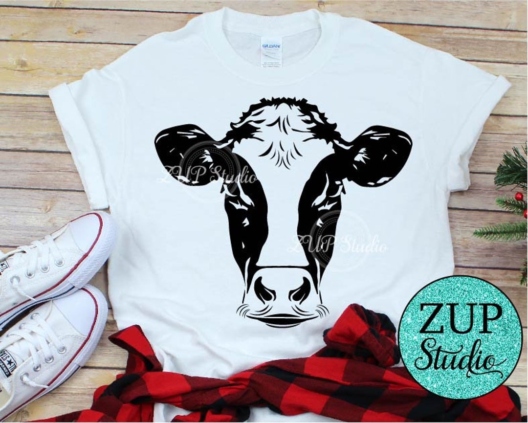 Cow Face Digital Cutting Files Silhouette Cameo Clip Art Svg - Etsy