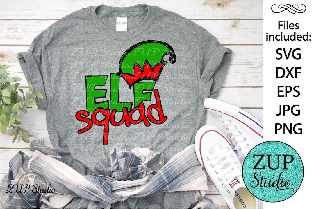 Elf Squad Design Svg Digital Cutting Files Png Jpg Dxf Just - Etsy