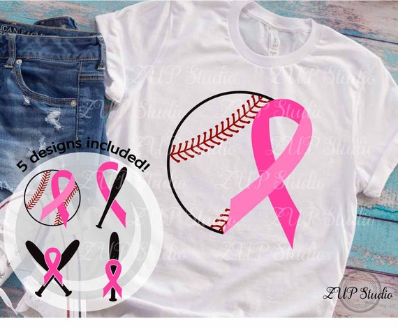 Baseball ribbon Cancer Awareness Digital Cutting files Clip | Etsy