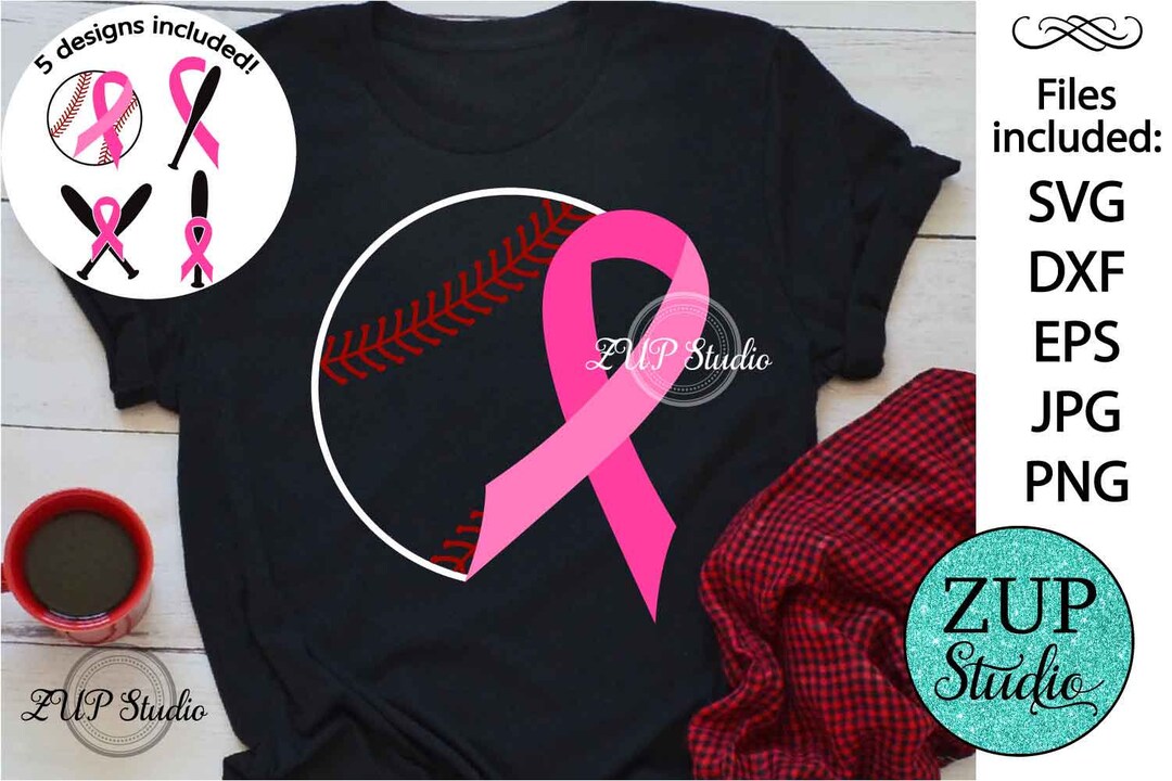 Baseball Ribbon Cancer Awareness Digital Cutting Files Clip - Etsy