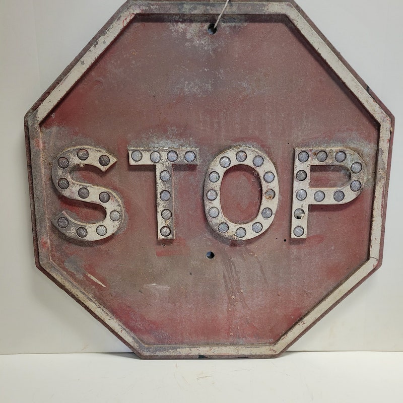 Vintage Stop Sign - Etsy