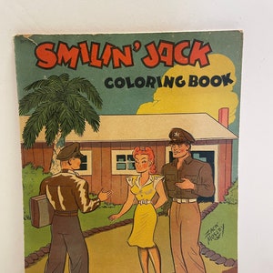 1946 Smilin' Jack WWII Unused Coloring Book Illustrated by Zack Mosely ...