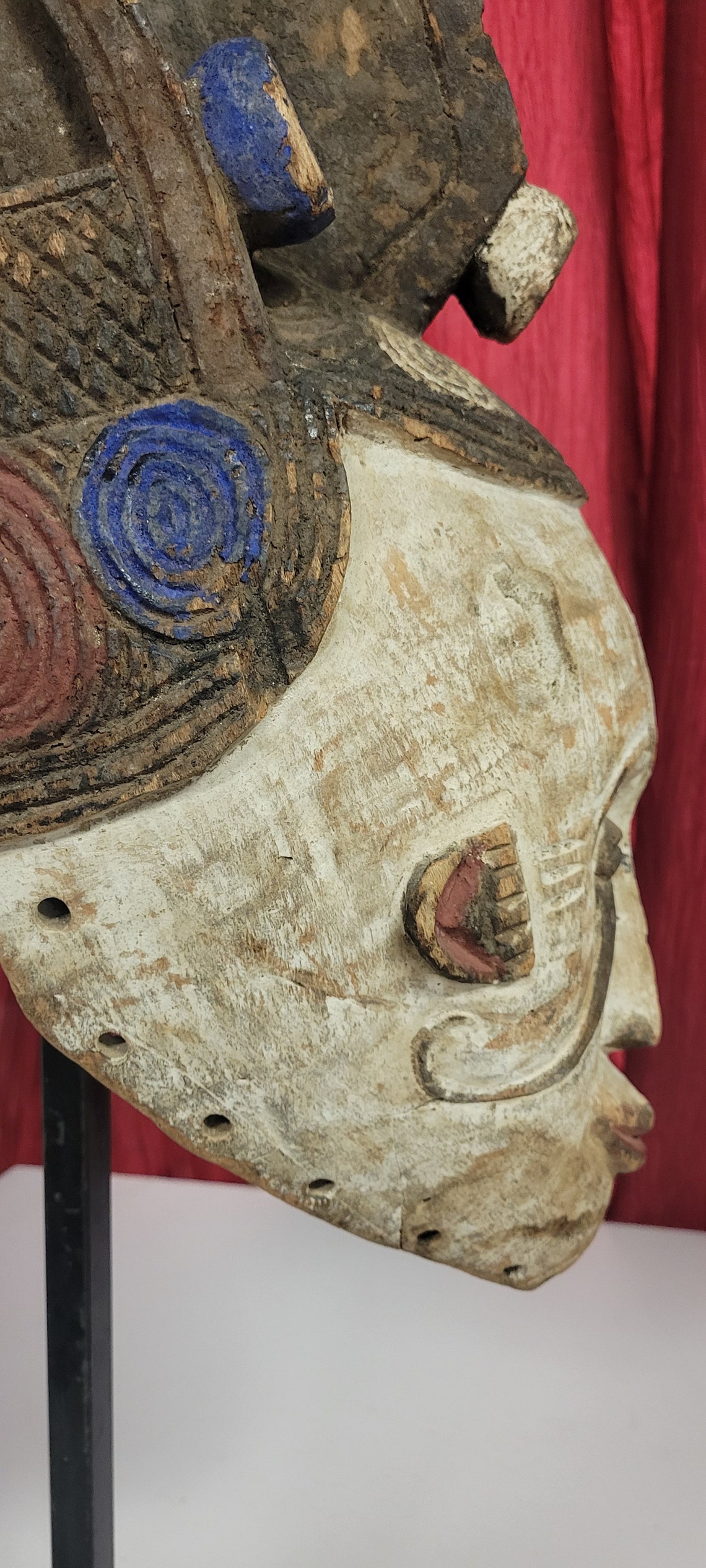 Vintage / Antique Igbo African Mask, Maiden Spirit Helmet Hand Carved ...