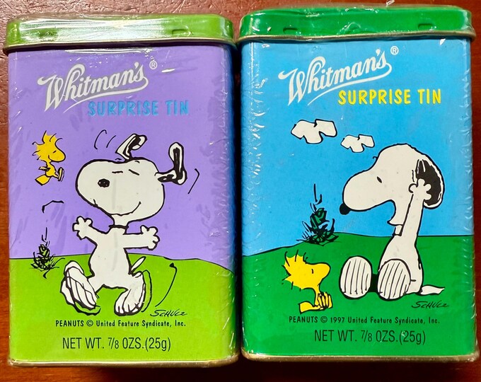 1990's Snoopy Whitman's Surprise Sealed Tins - Etsy