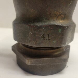 Antique, WW2 Era, 1942, Fire Hose Nozzle, # 41, Solid Brass Rockwood ...
