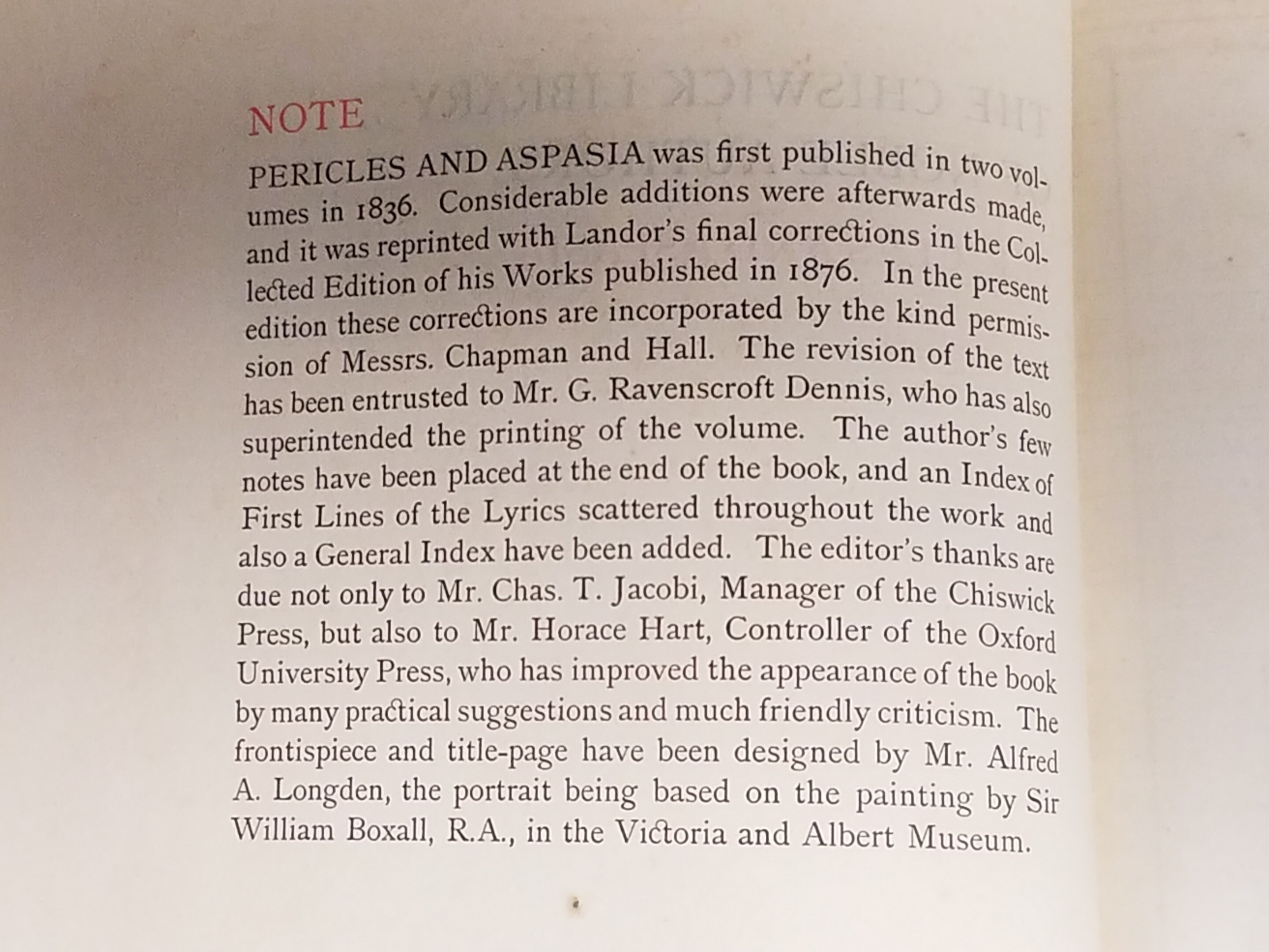 Antique and Rare Limited Edition Book 1903 PERICLES & - Etsy