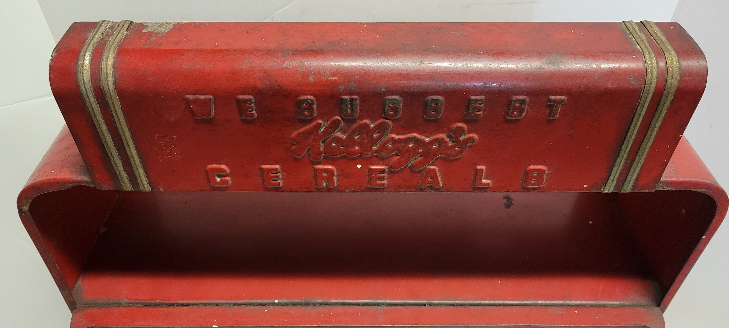 Vintage, Antique, Circa 1930's Red Metal, Art Deco Style, Original ...