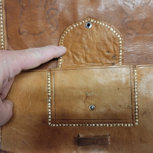 Vintage, Antique. Art Deco / Nouveau Leather, Hand Tooled Personal ...