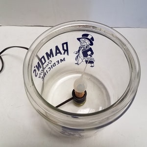 RARE Vintage Antique Ramon's Little Doctor Counter Display Glass Jar ...