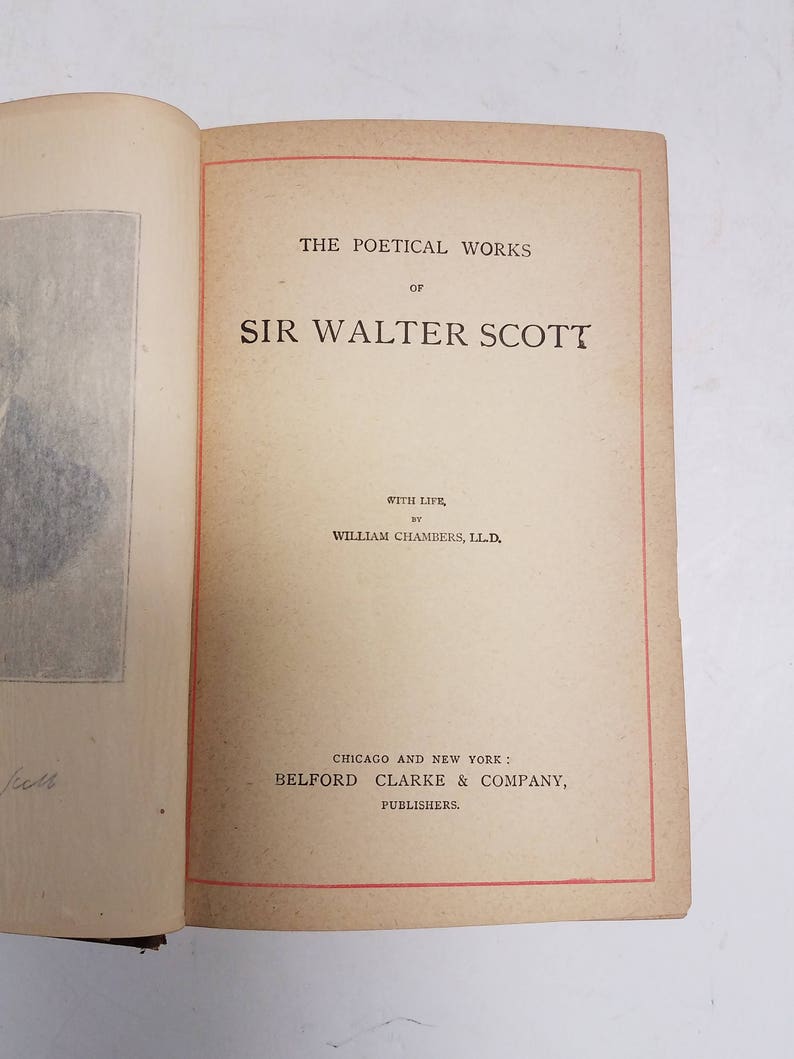 Rare Antique 1885 The Poetical Works of SIR WALTER SCOTT | Etsy