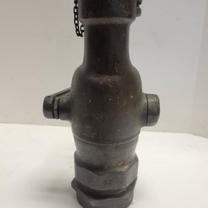 Antique, WW2 Era, 1942, Fire Hose Nozzle, # 41, Solid Brass Rockwood ...