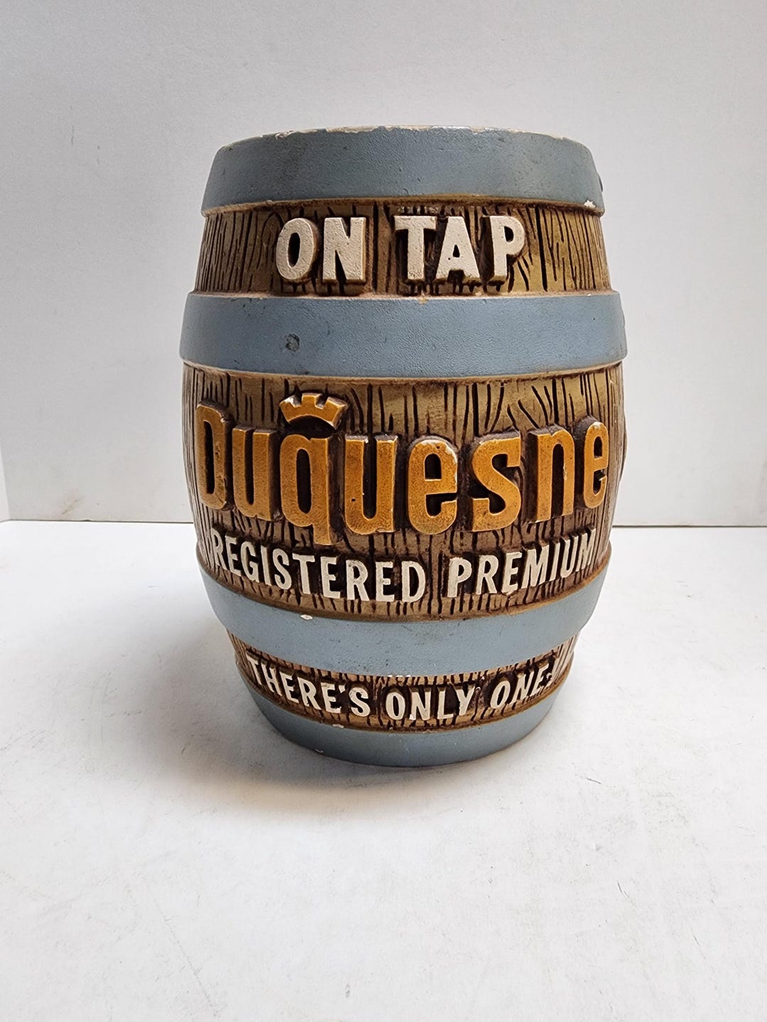 Vintage, Antique, Circa 1950's Duquesne Beer Chalkware Keg / Barrel ...