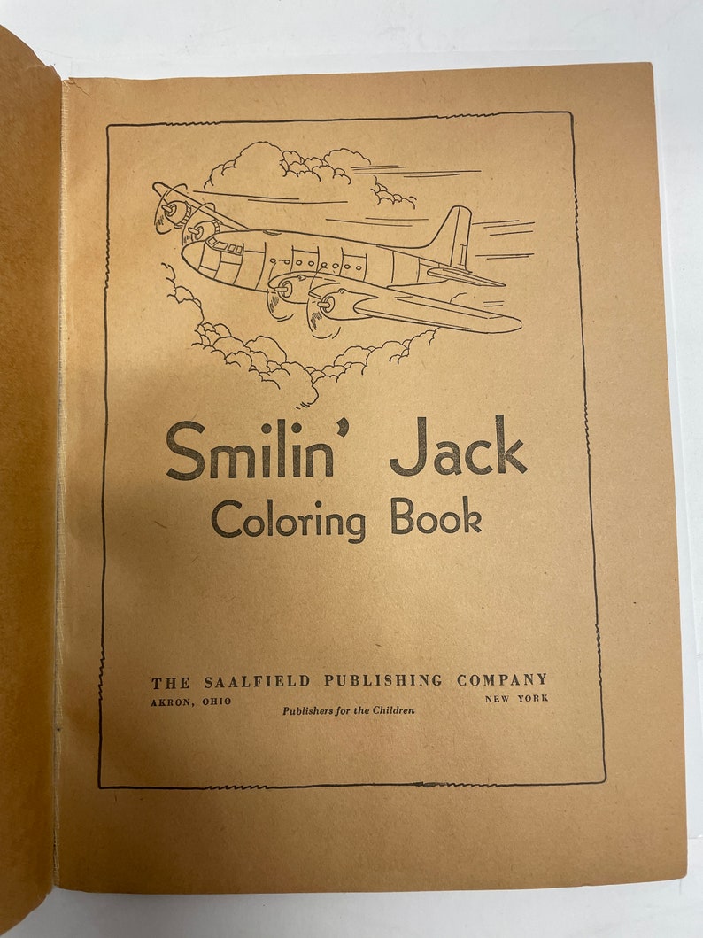 1946 Smilin' Jack WWII Unused Coloring Book Illustrated by Zack Mosely ...