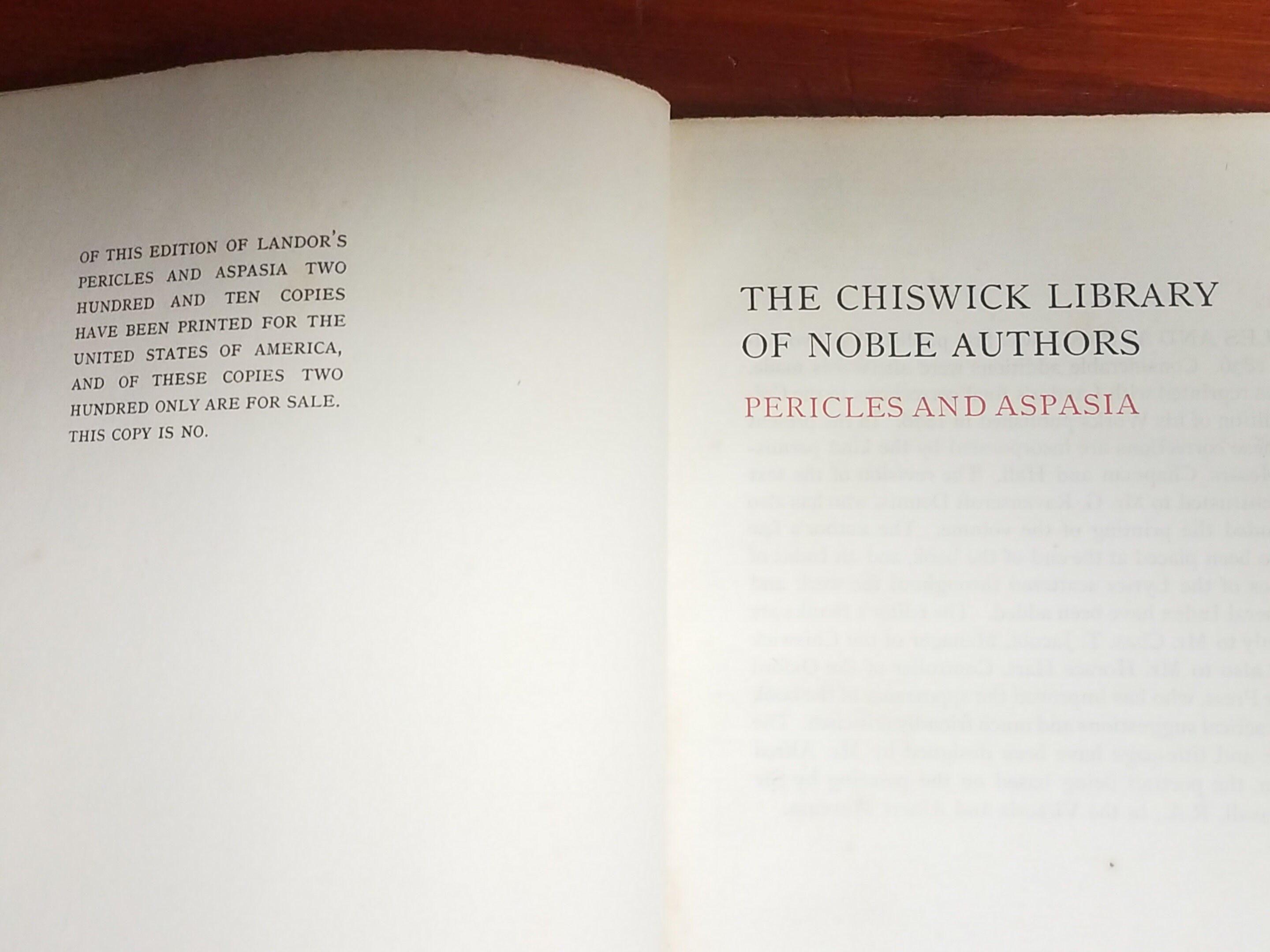 Antique and Rare Limited Edition Book 1903 PERICLES & - Etsy