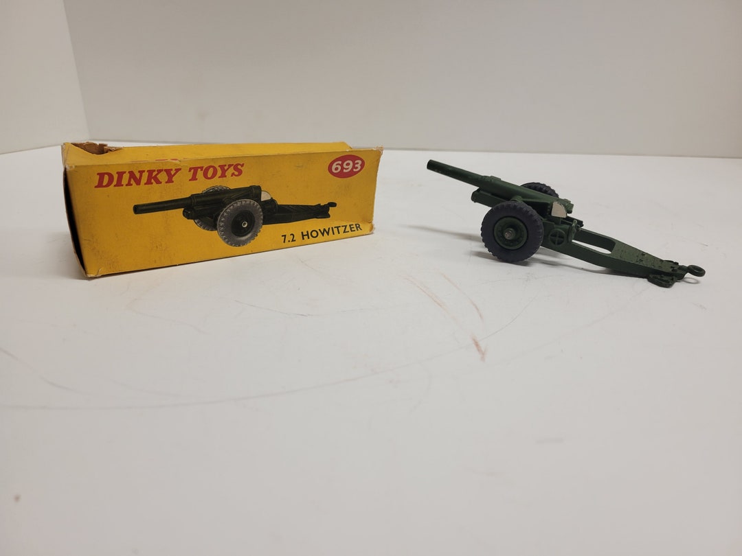 Vintage, Antique , Dinky Toys, # 693 7.2 Howitzer, Military Artillery ...