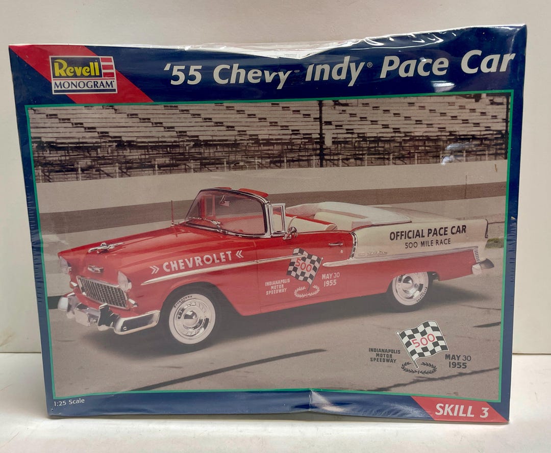 1997 Revell '55 Chevy Indy Pace Car Kit 85-2496 Factory Sealed 1:25 ...