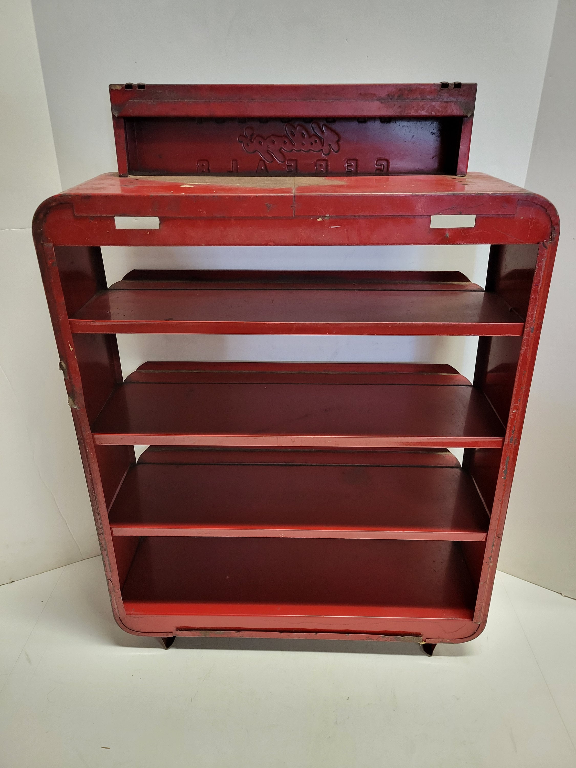 Vintage, Antique, Circa 1930's Red Metal, Art Deco Style, Original ...