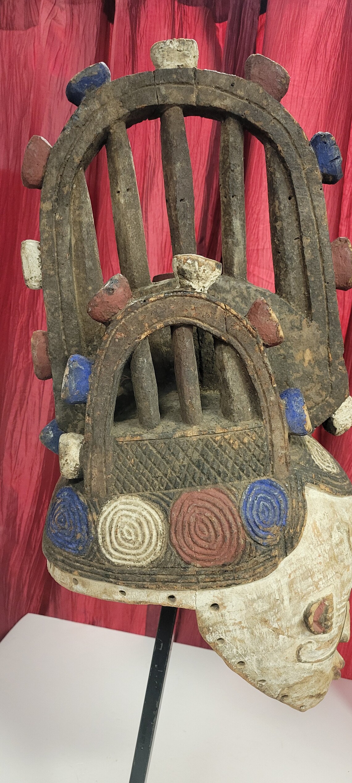 Vintage / Antique Igbo African Mask, Maiden Spirit Helmet Hand Carved ...
