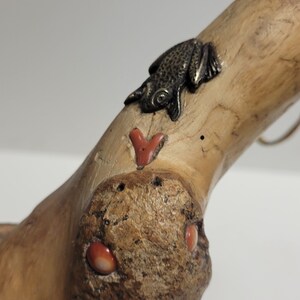 Vintage Hand Carved, Folk Art, Walking Stick, Cane, With Metal Frog and ...