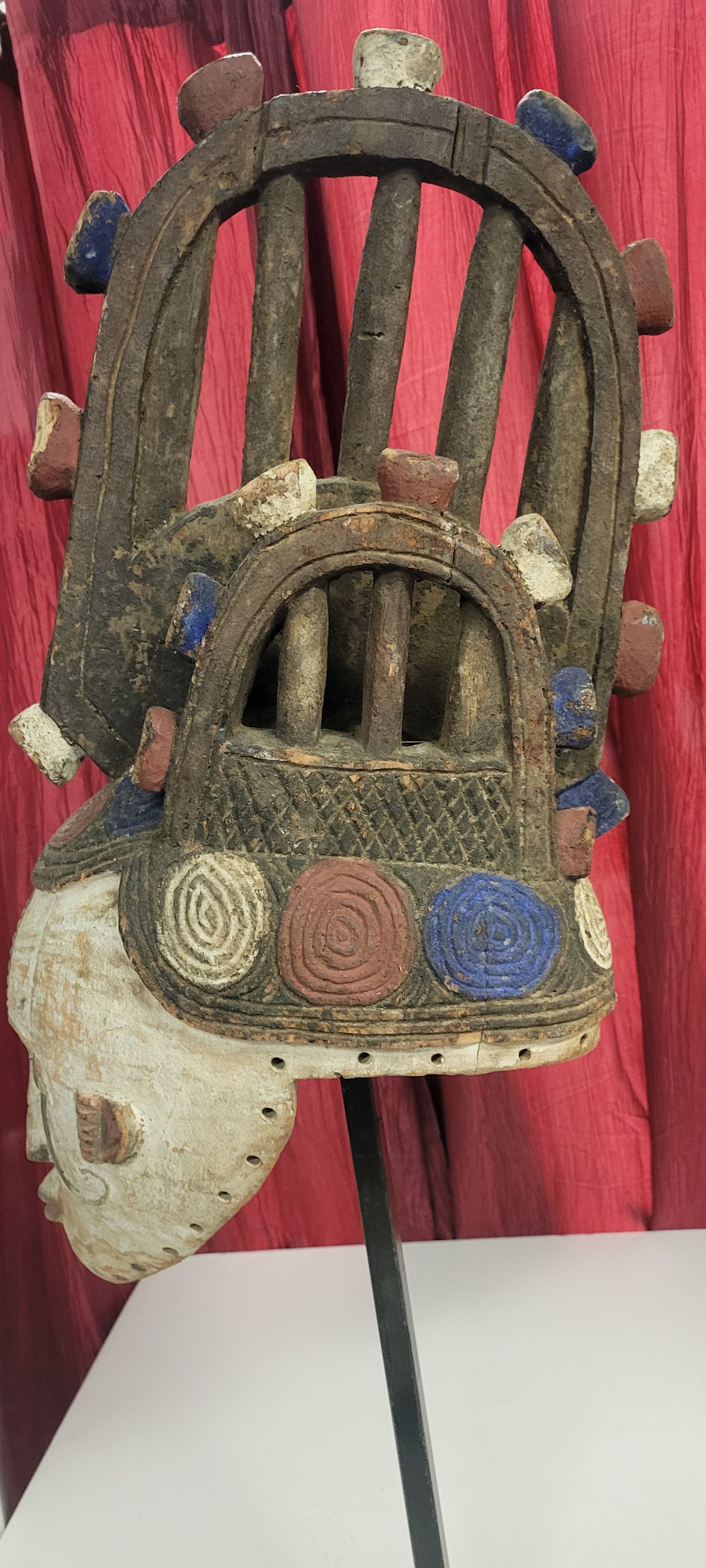 Vintage / Antique Igbo African Mask, Maiden Spirit Helmet Hand Carved ...