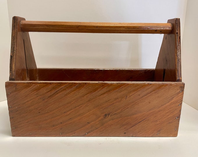 Vintage Beautifully Hand Crafted Wooden Tool Box With Handle - Etsy