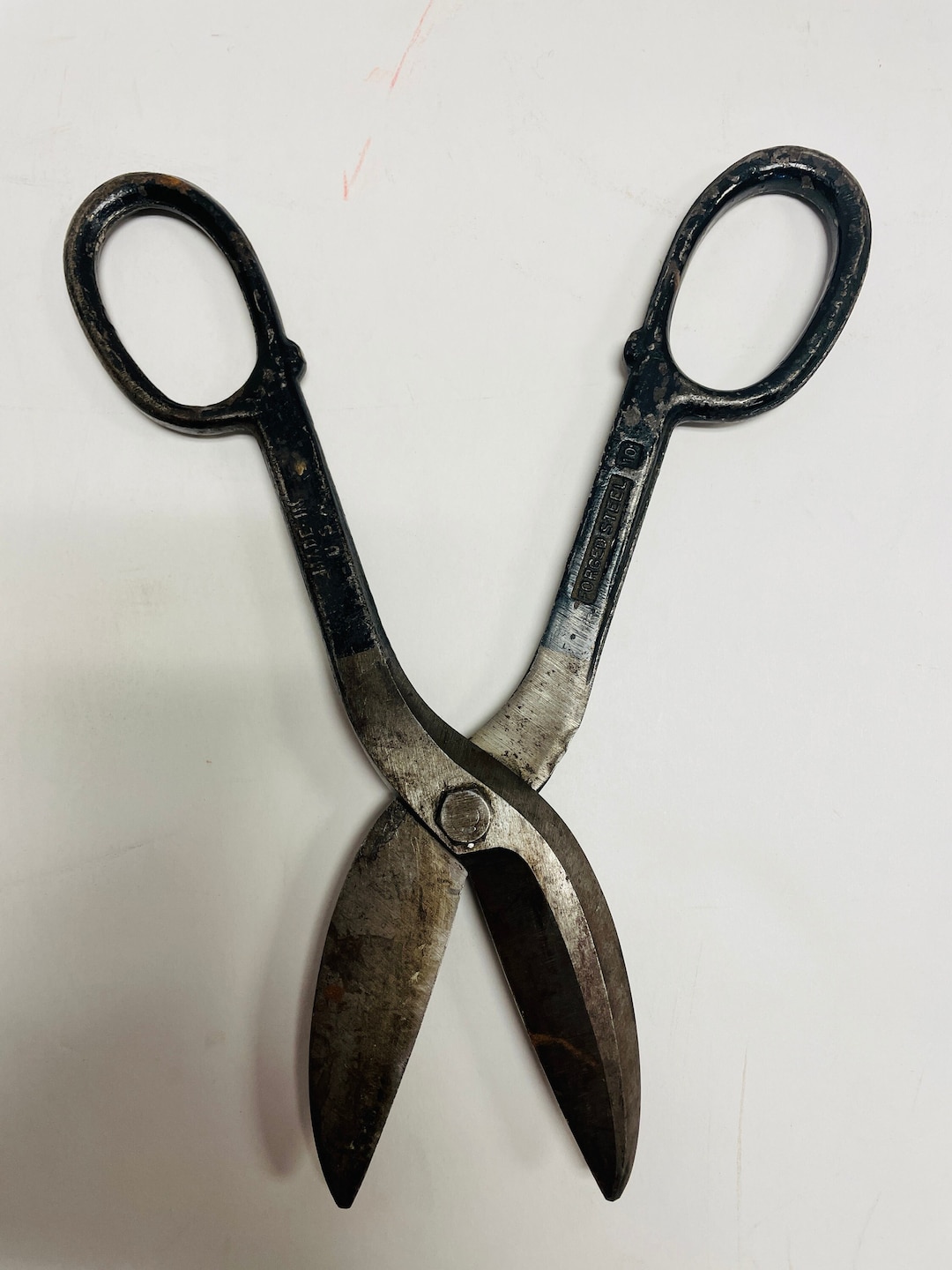 Vintage 10" Wiss Forged Steel Shears/tin Snips - Made in USA - Etsy