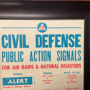 1950's Civil Defense Public Action Signals for Air Raids and Natural ...
