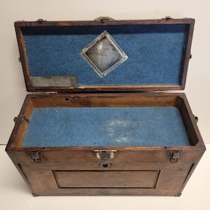 Antique, Circa 1930's, UNION STEEL CHEST Corp., Wood, 7 Drawer Watch ...