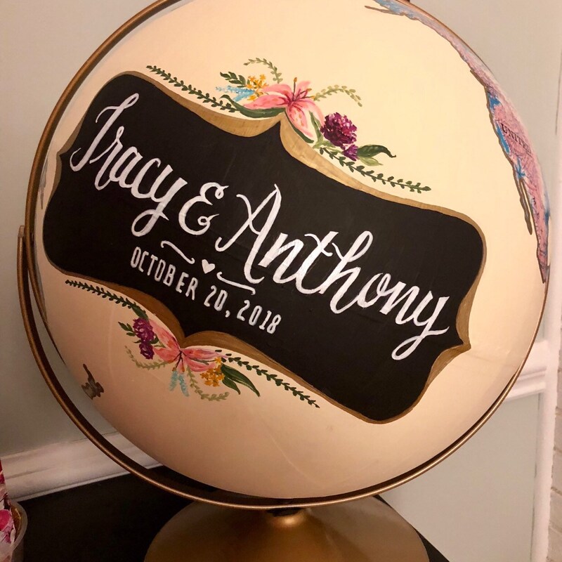 Globe Guestbook - Etsy