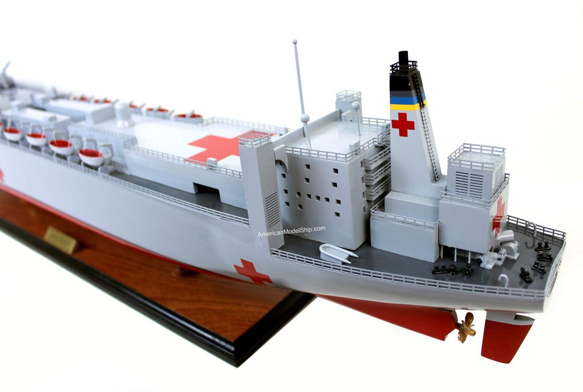 USNS MERCY T-AH 19 Hospital Ship Model 36 Handcrafted | Etsy