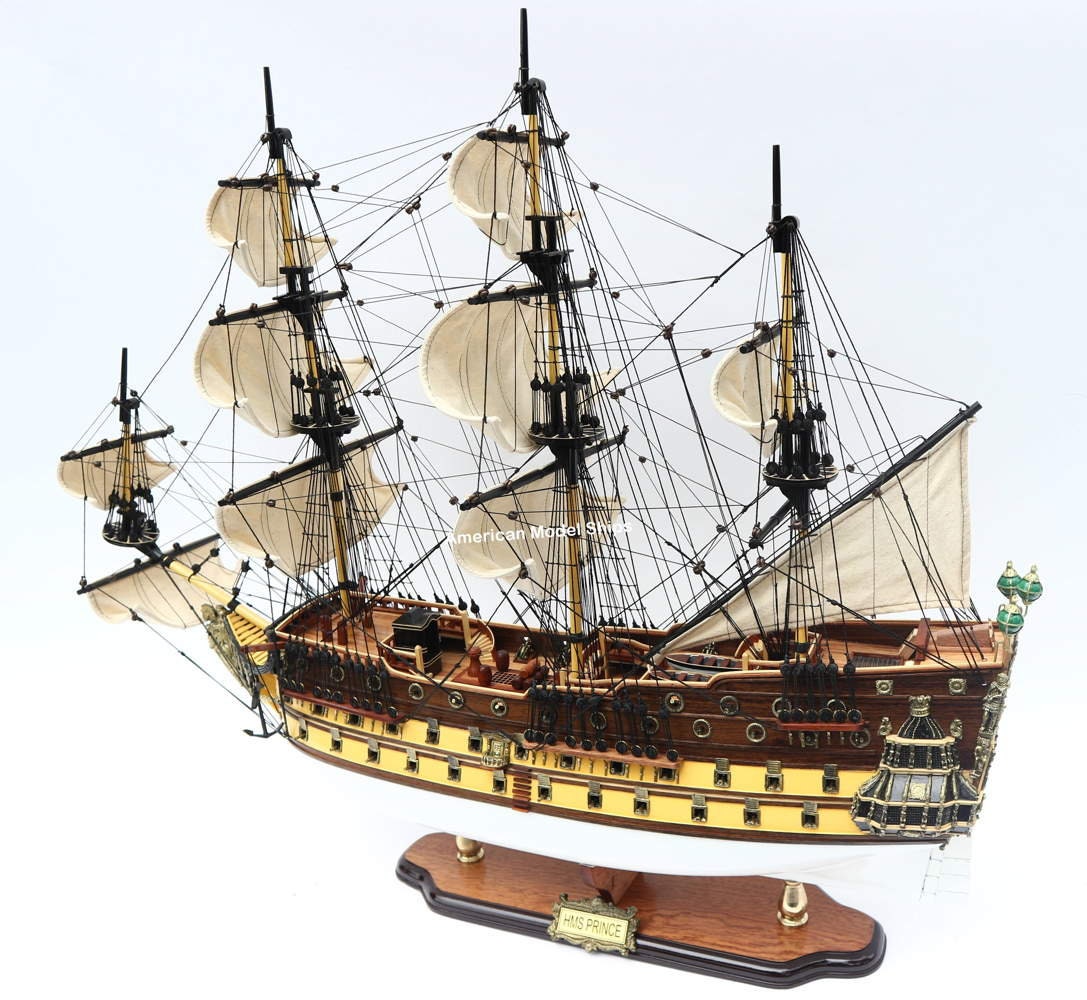 HMS Prince Historic Ship Model 35 Museum Quality Handcrafted Wooden ...