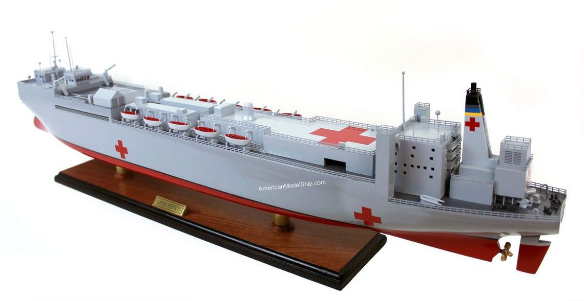 USNS MERCY T-AH 19 Hospital Ship Model 36 Handcrafted - Etsy