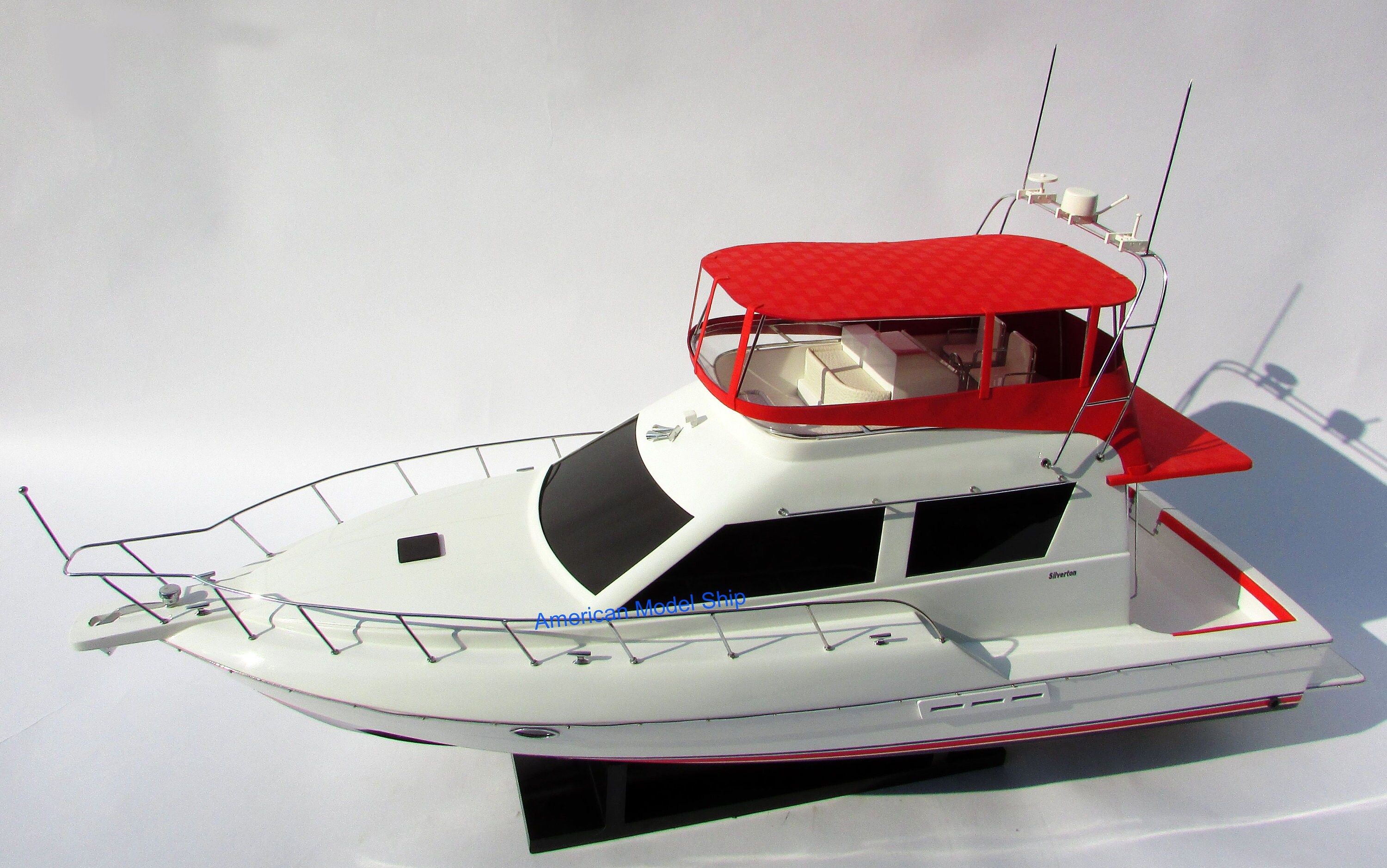 Silverton 42 Convertible Model Yachts Handcrafted Wooden Boat Model - Etsy