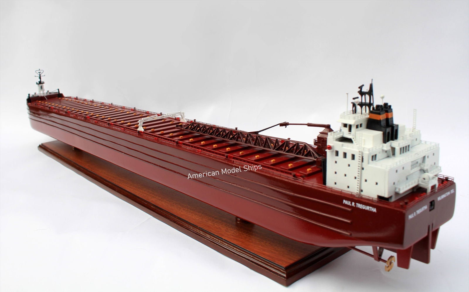 MV Paul R. Tregurtha Bulk Carrier Freighter Handcrafted Wooden Model ...