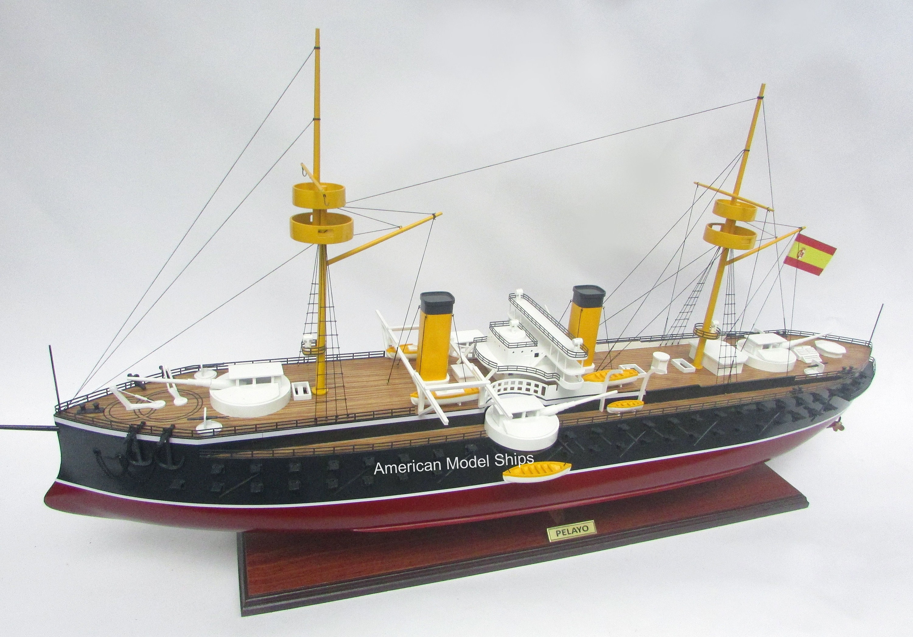 Spanish Pelayo 1887 Battleship Model 43 Handcrafted - Etsy