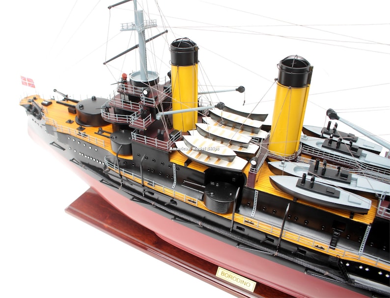 Battleship Borodino - Handcrafted Wooden Ship Model - Etsy
